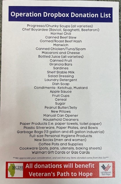 Operation Drop Box Annual Donation Drive to Support Local Veterans ...